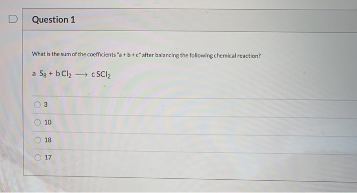 Solved Question 1 What is the sum of the coefficients | Chegg.com