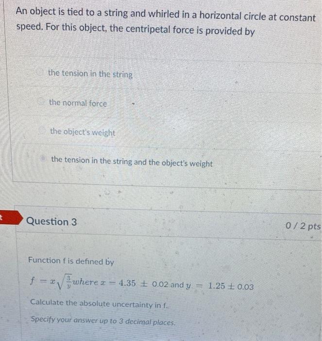 Solved An object is tied to a string and whirled in a | Chegg.com