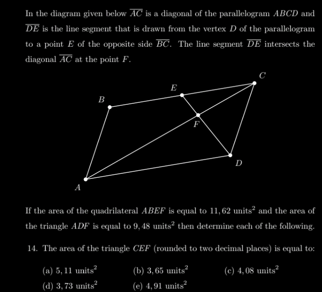 Solved In the diagram given below ?bar (AC) ﻿is a diagonal | Chegg.com