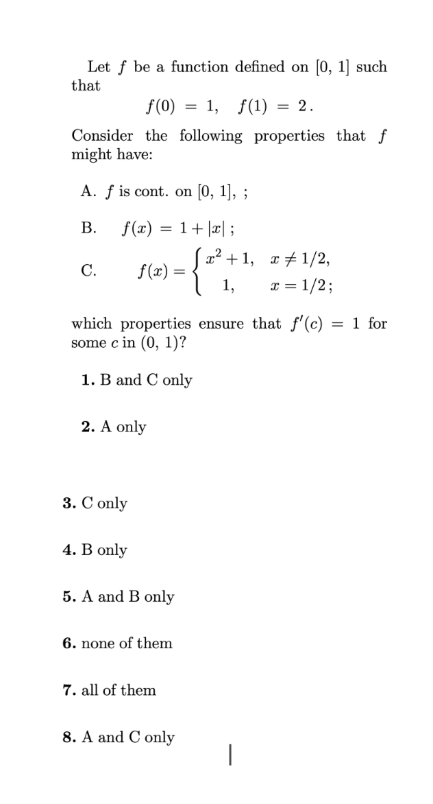 Solved Let f ﻿be a function defined on 0,1 | Chegg.com
