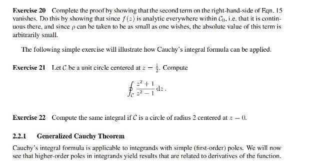 Solved 2.2 Cauchy's Theorem = Theorem 1 (Cauchy) Il (2) is | Chegg.com