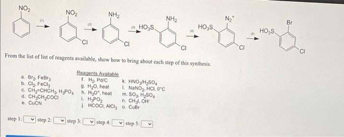 Solved NO NO NH2 NH2 N2 Br 8-06-baneda HO, HO, HOS CI From | Chegg.com