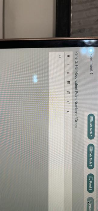 Data Table 1: Determination of Equivalence Point | Chegg.com