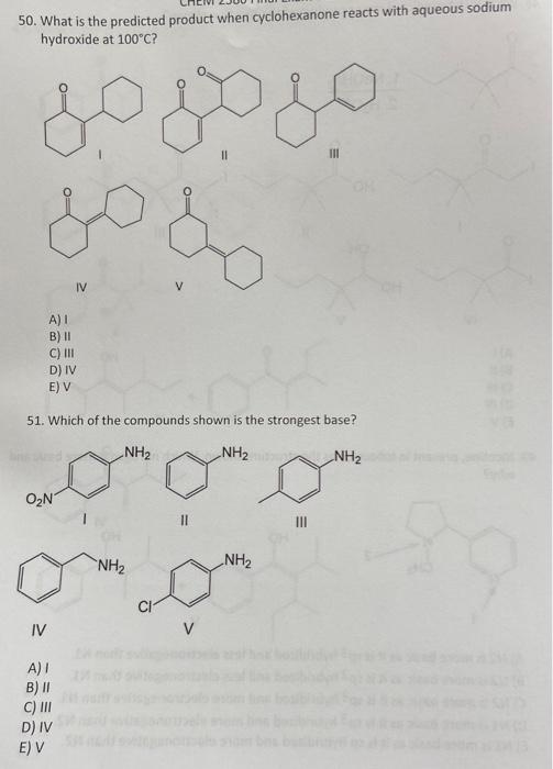Solved 50. What is the predicted product when cyclohexanone | Chegg.com
