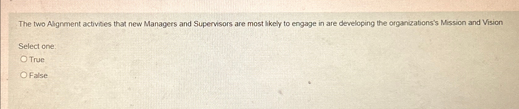 Solved The two Alignment activities that new Managers and | Chegg.com