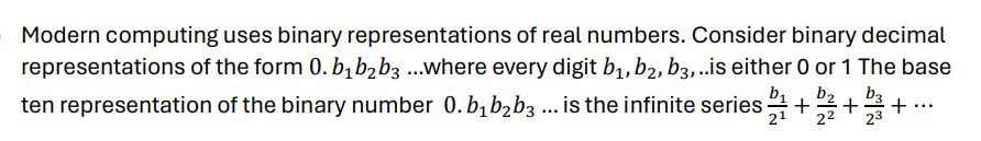 Solved Modern computing uses binary representations of real | Chegg.com