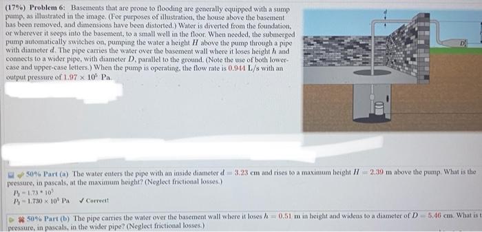 Solved (17\%) Problem 6: Basements that are prone to | Chegg.com Solved (17\%) Problem 6: Basements that are prone to | Chegg.com
