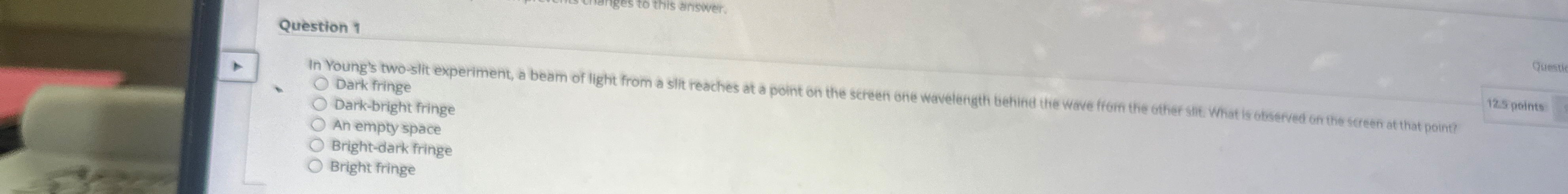 Solved Question 1In Young's two-slit experiment, a beam of | Chegg.com