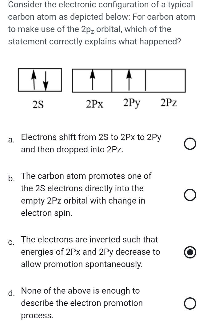 Solved Consider the electronic configuration of a typical | Chegg.com