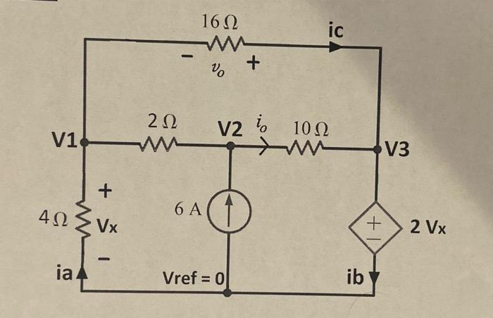 Solved Solve the following circuit for V1, V2, V3 and V0 and | Chegg.com