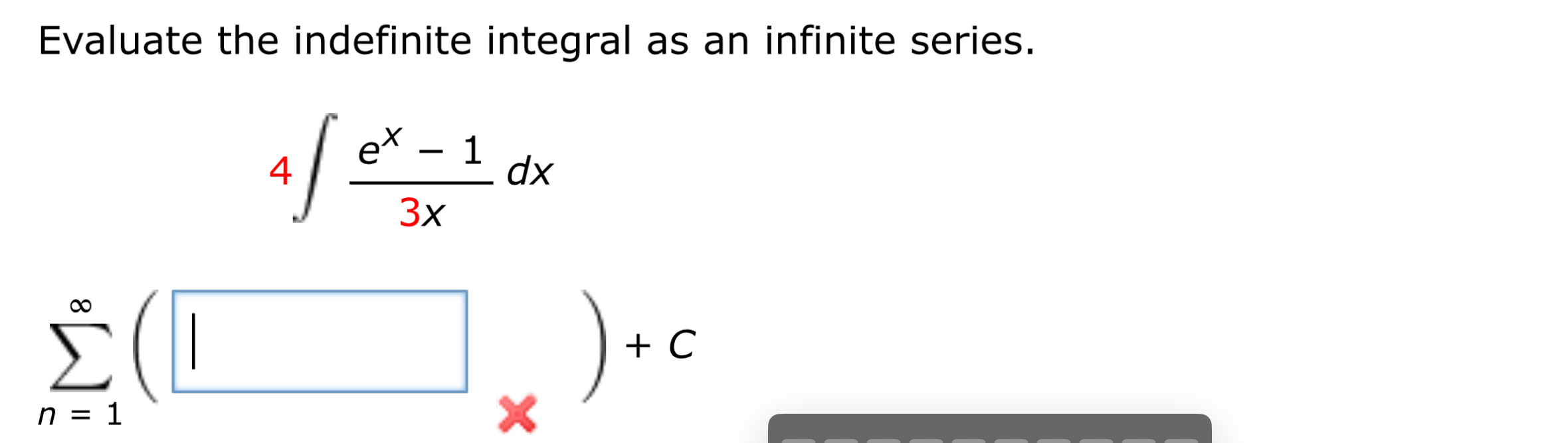 Solved Evaluate the indefinite integral as an infinite | Chegg.com