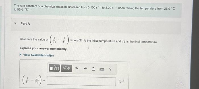 Solved Consider The Second Order Reaction 2hi G →h2 G I2