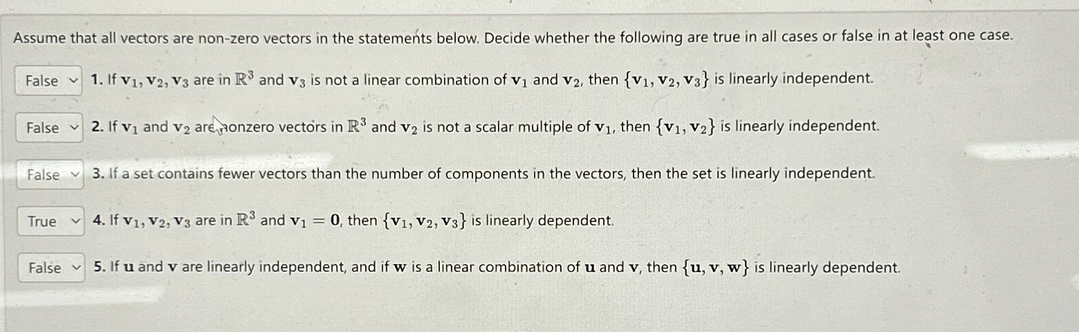 Solved Assume that all vectors are non-zero vectors in the | Chegg.com