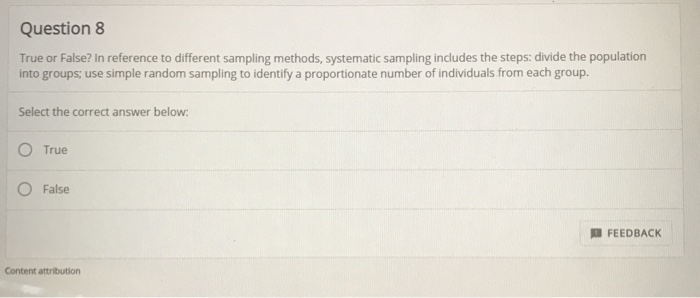 Solved Question 8 True or False? In reference to different | Chegg.com