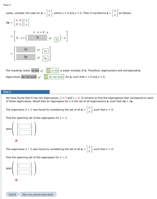 Lastly, consider the case for x=[xy], where x+0 and | Chegg.com