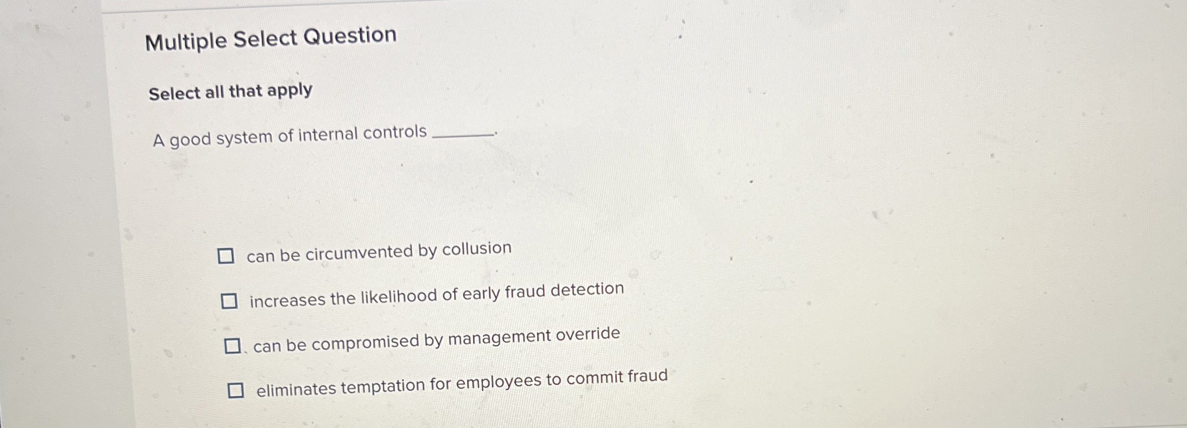 Solved Multiple Select QuestionSelect all that applyA good | Chegg.com