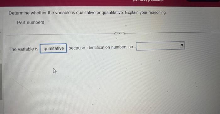 Solved Determine whether the variable is qualitative or | Chegg.com