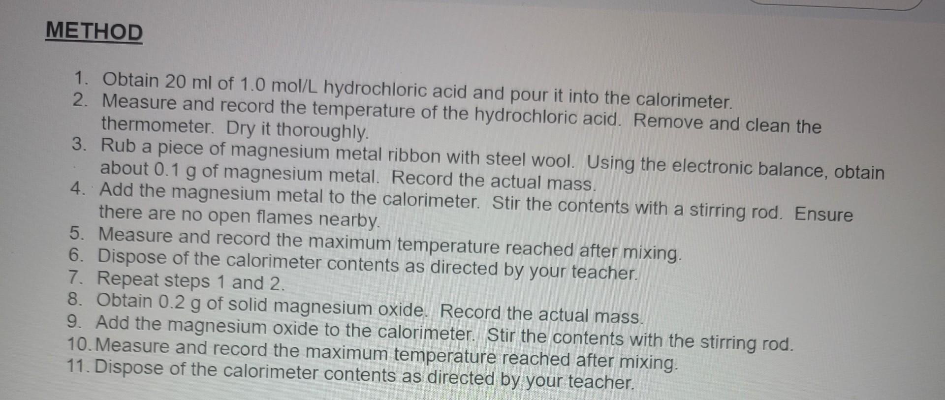 Solved The combustion of magnesium metal releases thermal | Chegg.com