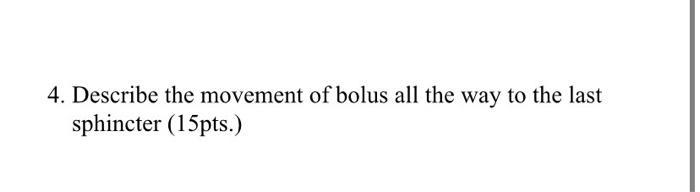 Solved 4. Describe the movement of bolus all the way to the | Chegg.com