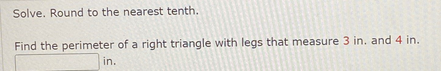 Solved Solve. Round to the nearest tenth.Find the perimeter | Chegg.com