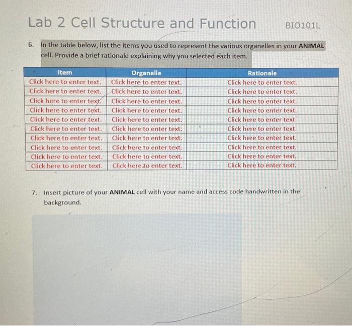 Solved Experiment 2: Create a Cell Post-Lab Questions 1. | Chegg.com