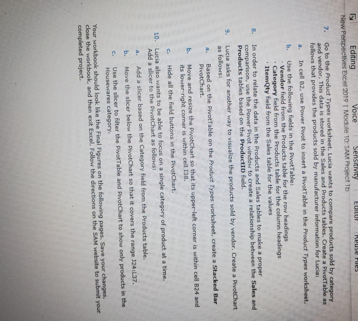 Solved aragraph New Perspectives Excel 2019 | Module 10: SAM | Chegg.com