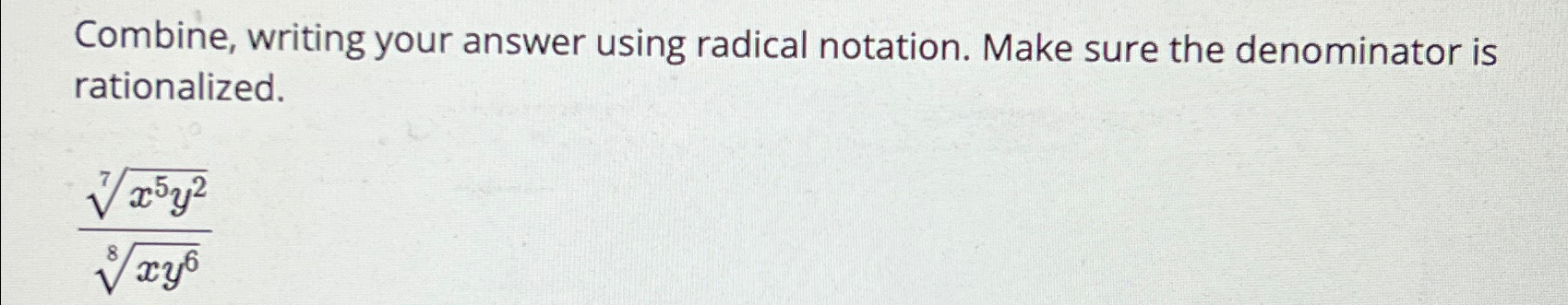 Solved Combine Writing Your Answer Using Radical Notation