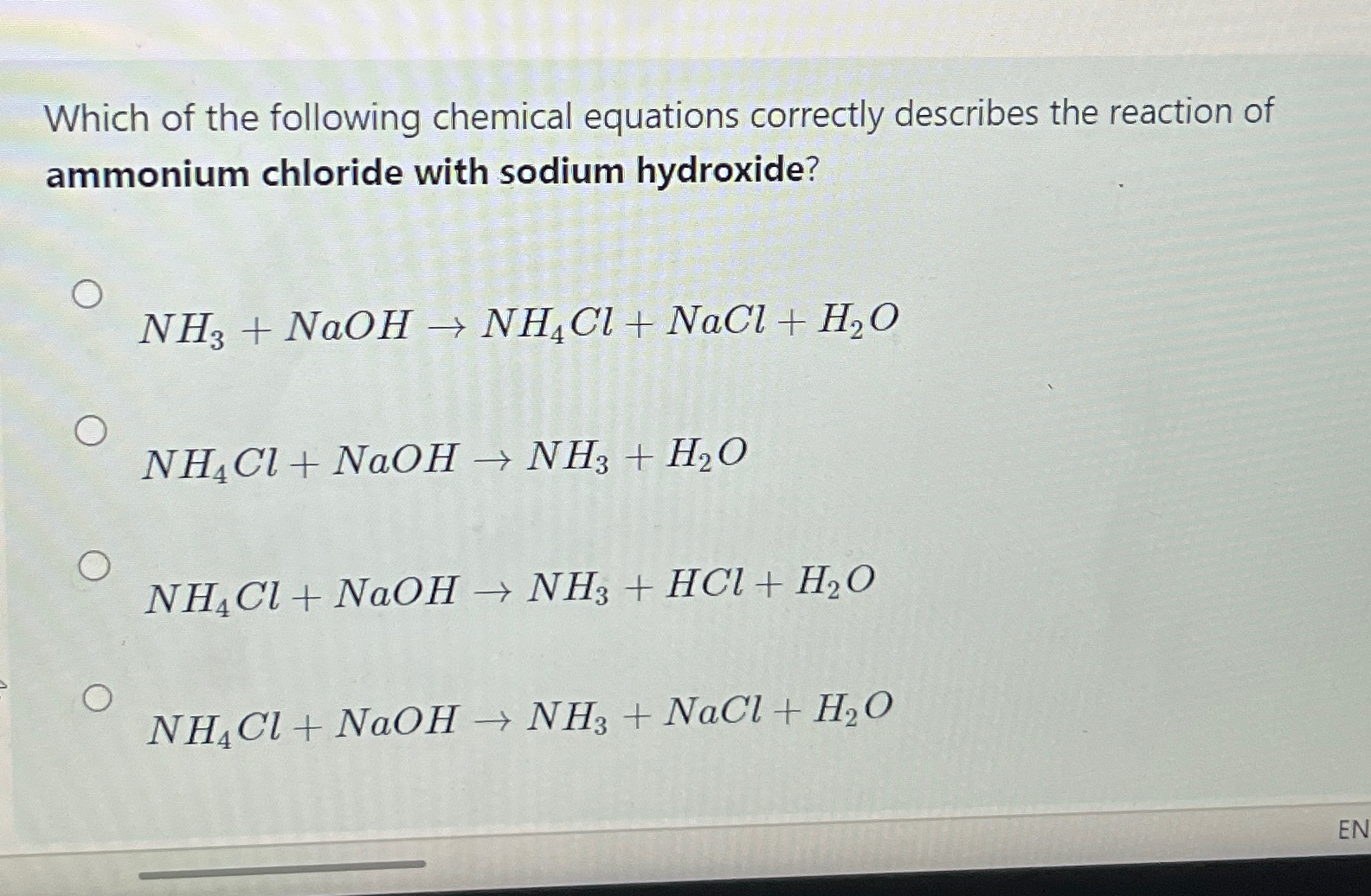Solved Which of the following chemical equations correctly | Chegg.com