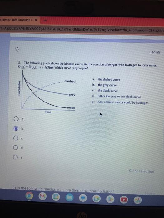 Solved 8. The following graph shows the kinetics curves for | Chegg.com