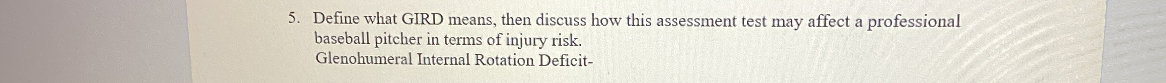 Solved Define what GIRD means, then discuss how this | Chegg.com