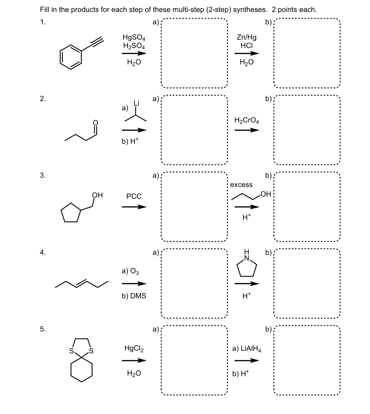 Solved Pls solve each two step synthesis. Thank you! | Chegg.com