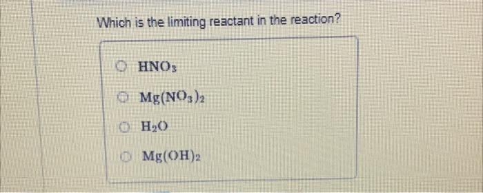Solved Mg(OH)2 (s) + 2HNO, (aq) + Mg(NO3)2 (aq) + 2H20 (1) | Chegg.com
