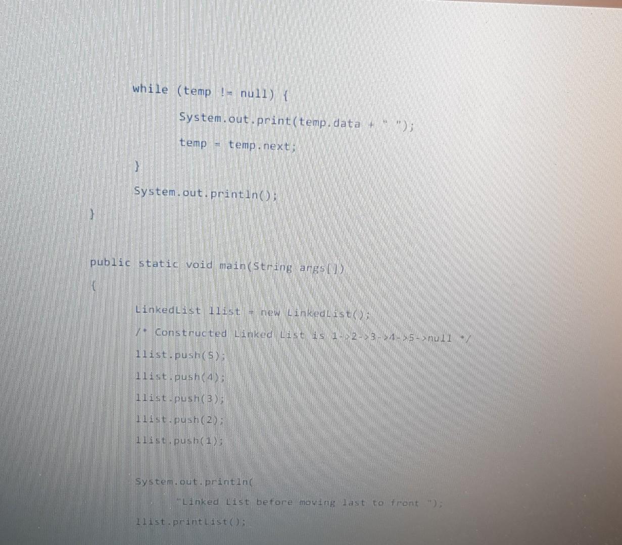 Solved 4) Write a function that moves the last node to the | Chegg.com