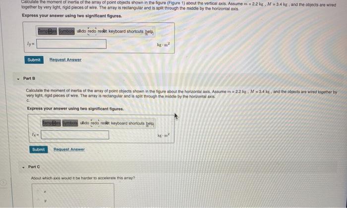 Solved Calculate the moment of inertia of the array of point | Chegg.com