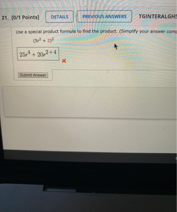 Solved 21. [0/1 Points] DETAILS PREVIOUS ANSWERS | Chegg.com