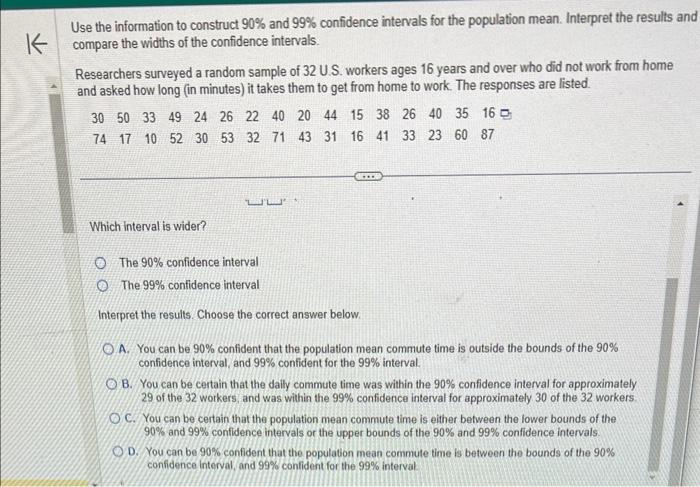 Solved Use the information to construct 90% and 99% | Chegg.com Solved Use the information to construct 90% and 99% | Chegg.com