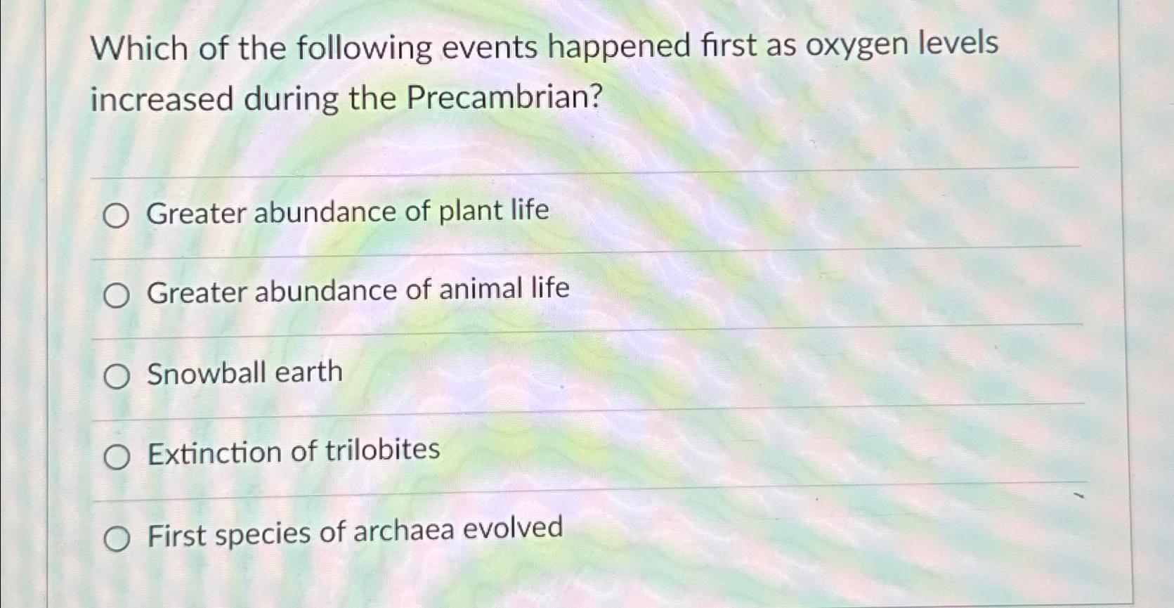 Solved Which of the following events happened first as | Chegg.com