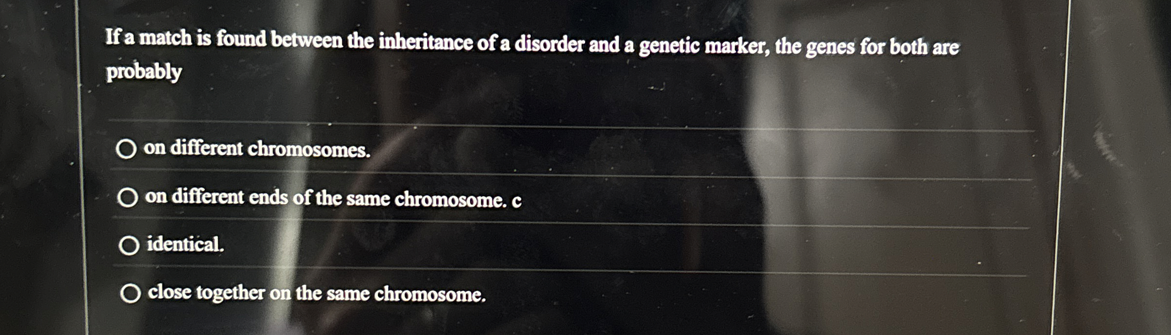 Solved If a match is found between the inheritance of a | Chegg.com