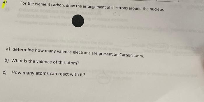 Solved For the element carbon, draw the arrangement of | Chegg.com