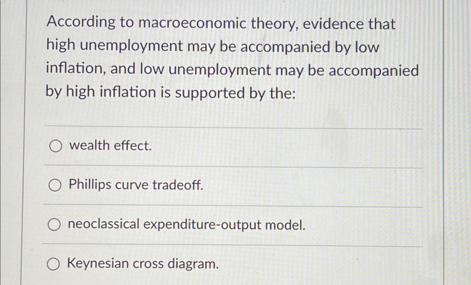 Solved According to macroeconomic theory, evidence that high | Chegg.com