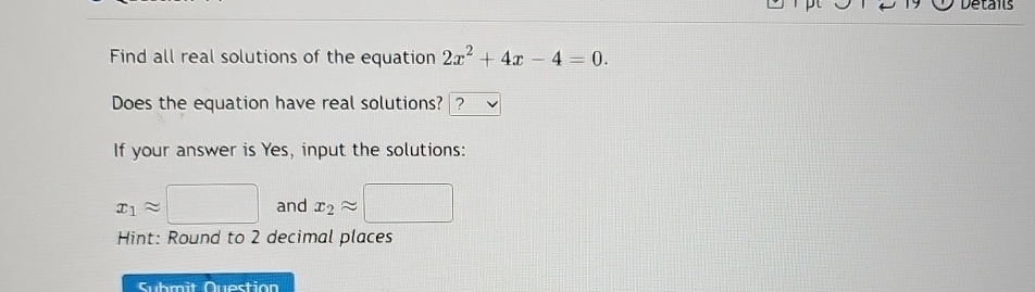 Solved Find all real solutions of the equation | Chegg.com