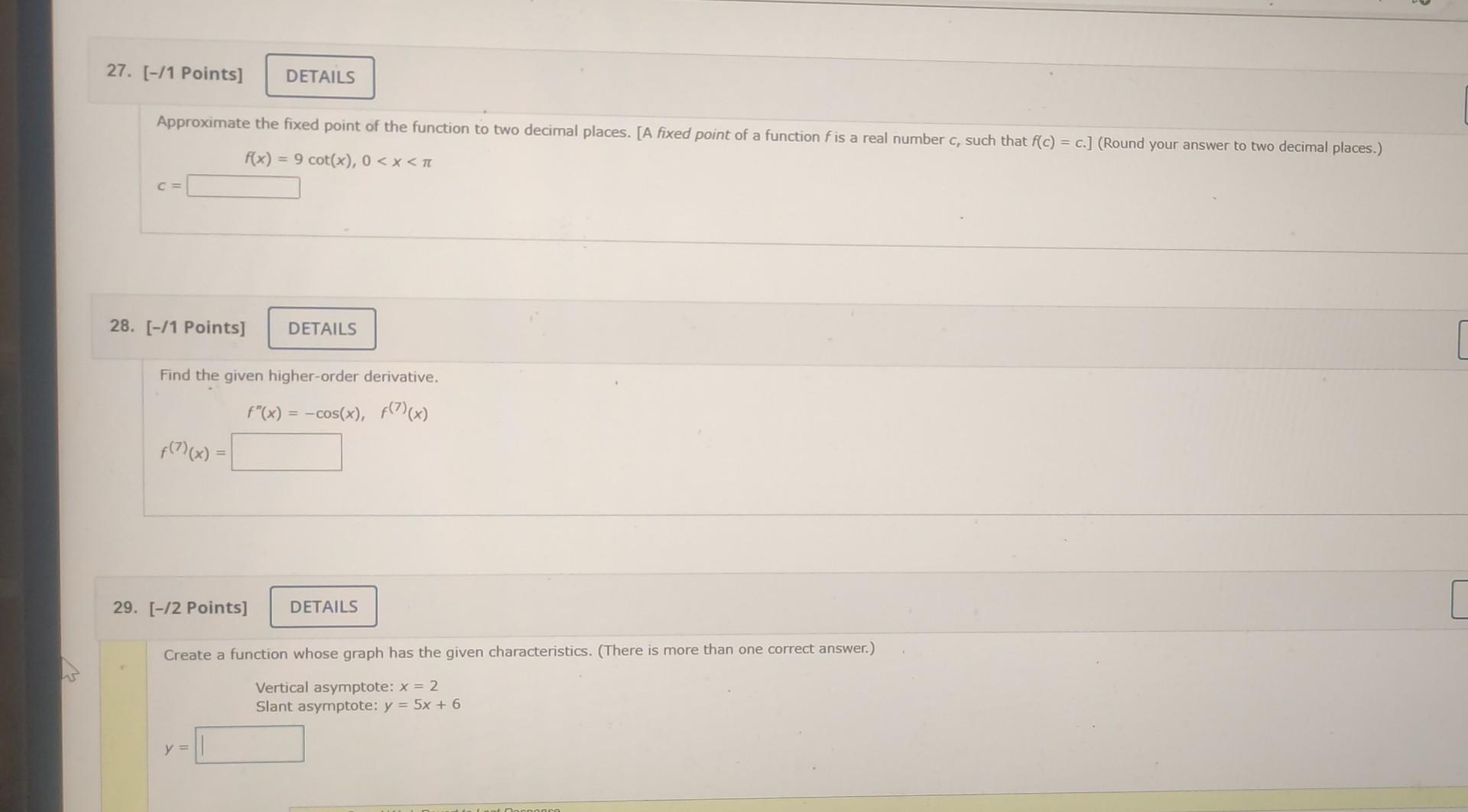 Solved Approximate the fixed point of the function to two | Chegg.com