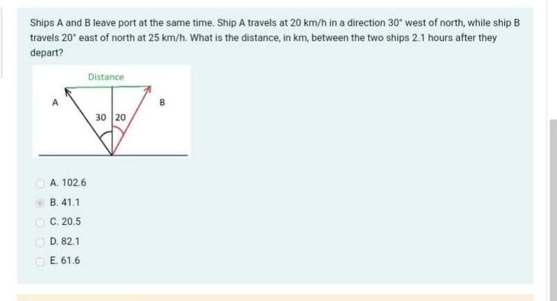 Solved Ships A and B leave port at the same time. Ship A | Chegg.com