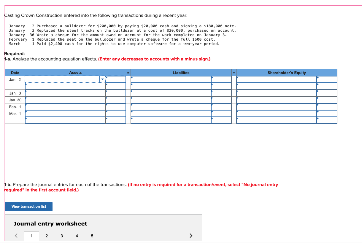 Solved Casting Crown Construction entered into the following | Chegg.com