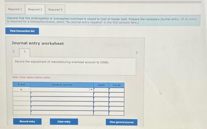 Solved Exercise 3-8 (Static) Applying Overhead; Journal | Chegg.com