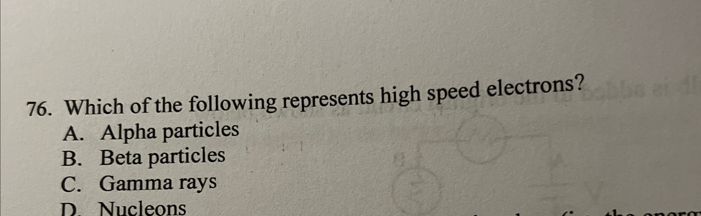 Solved Which of the following represents high speed | Chegg.com