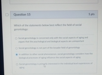 Solved Question 151 ﻿ptsWhich of the statements below best | Chegg.com