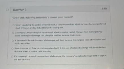 Question 72 ﻿ptsWhich of the following statements is | Chegg.com