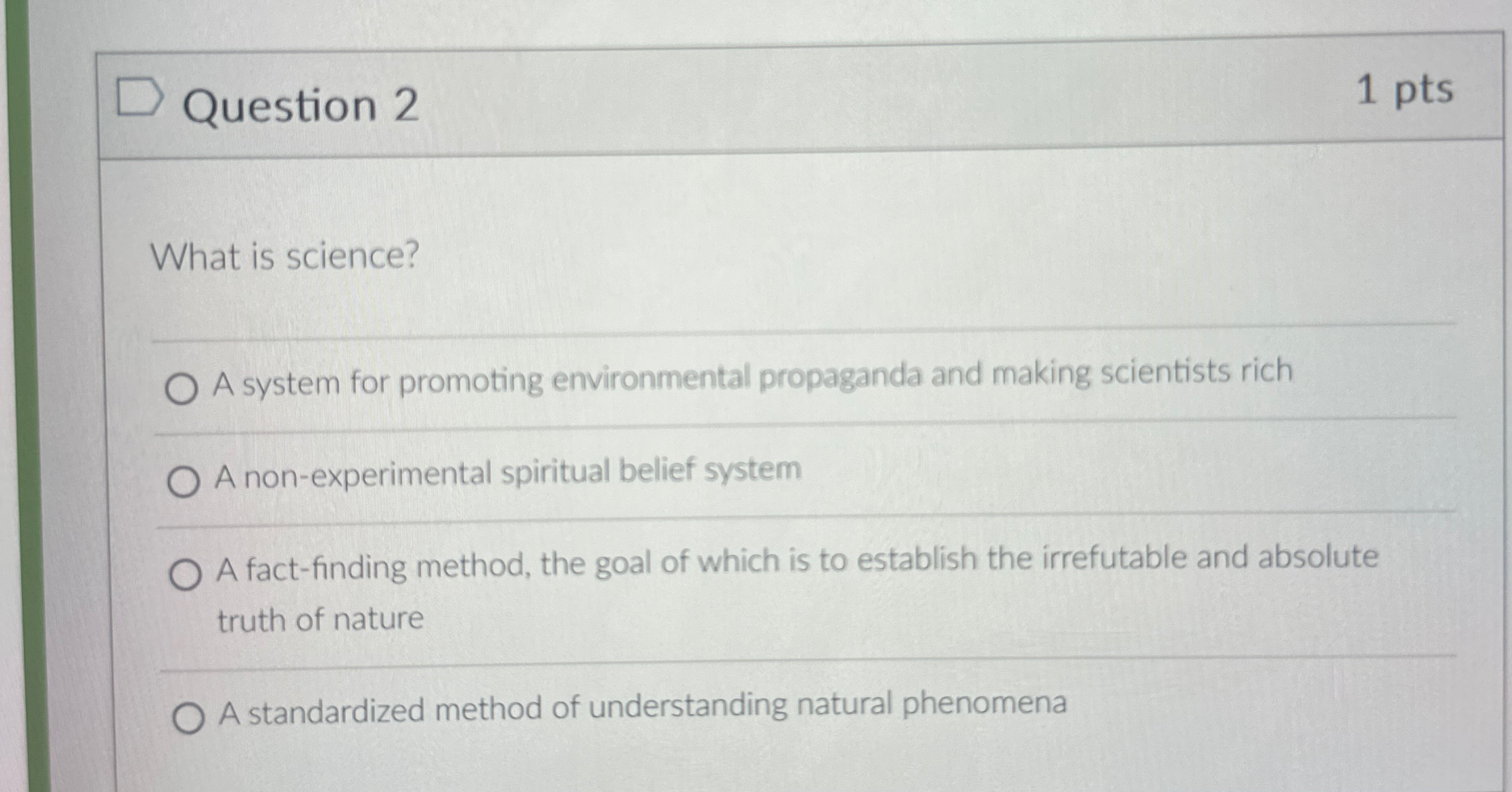 Solved Question 21 ﻿ptsWhat is science?A system for | Chegg.com