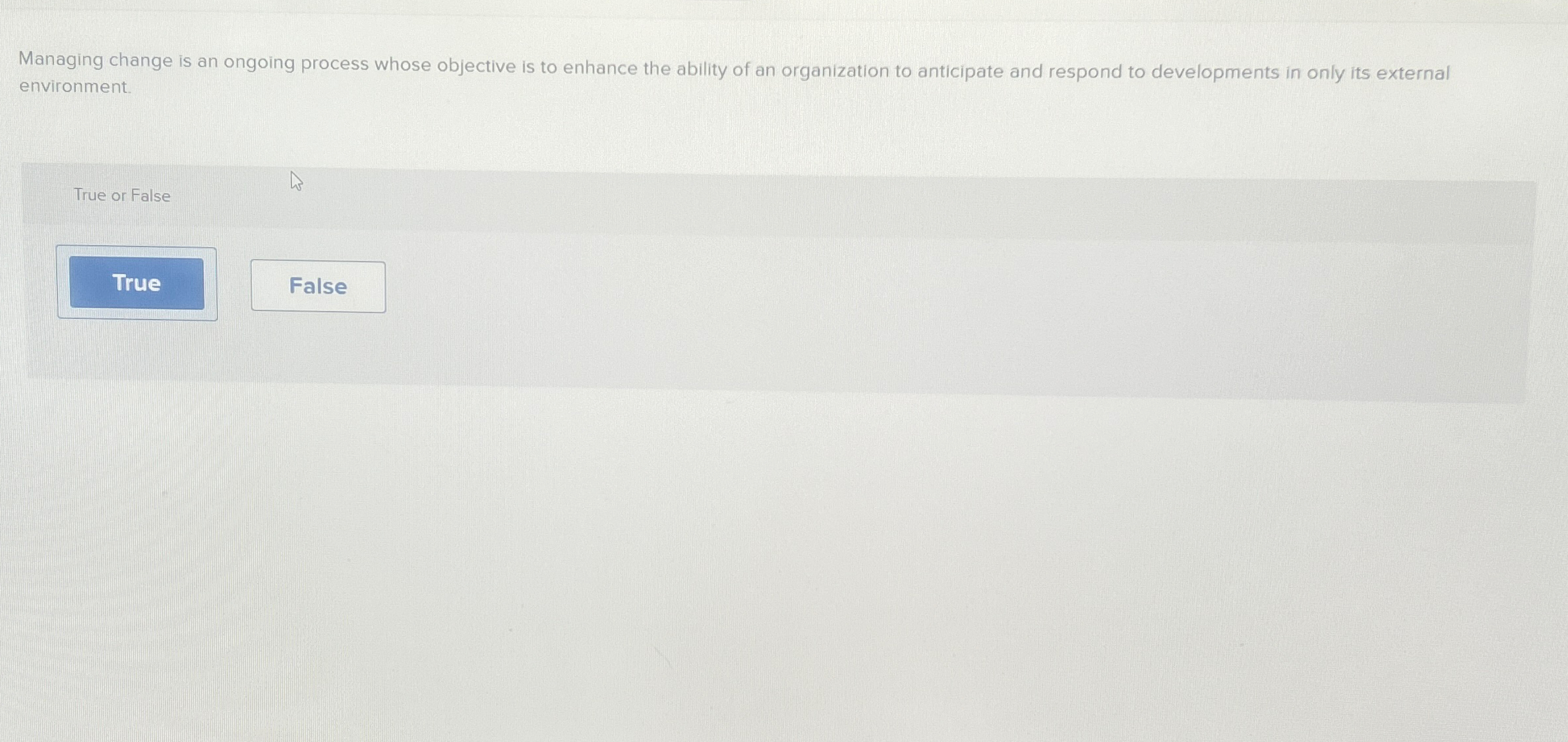 Solved Managing change is an ongoing process whose objective | Chegg.com